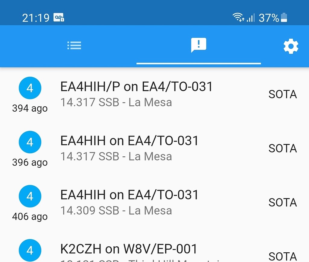 Outd Log Issues - Equipment - SOTA Reflector