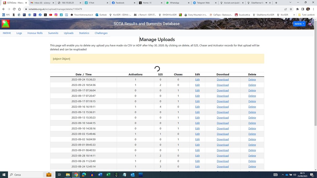 Problems with the dabatase ? - Database - SOTA Reflector