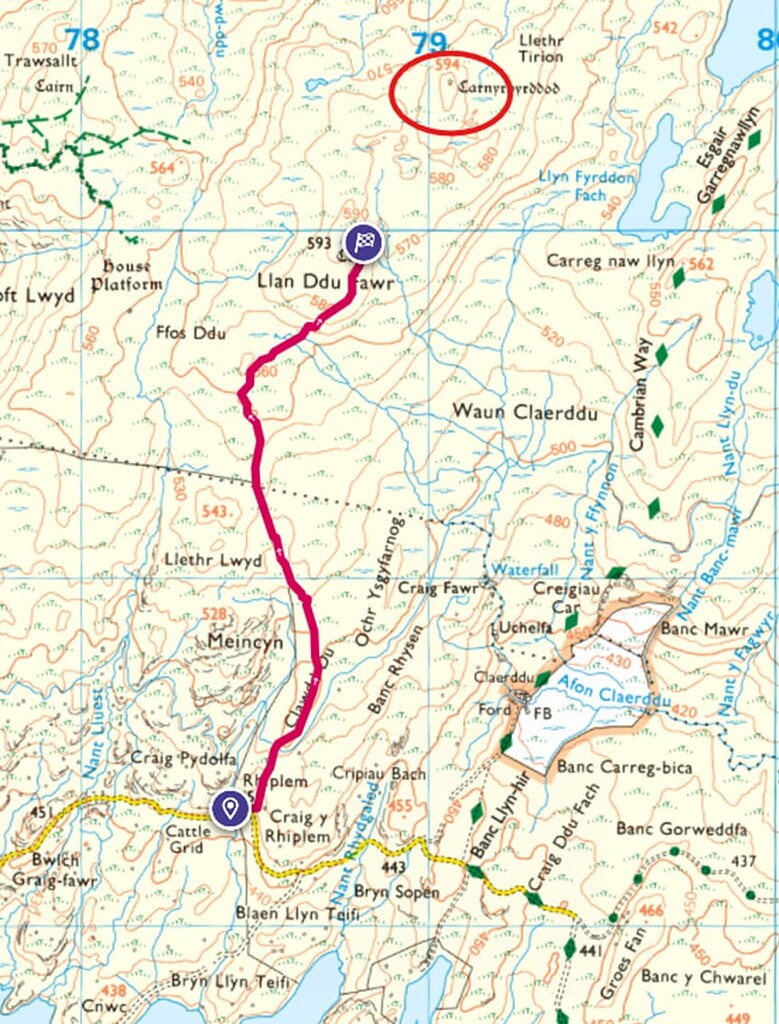 GW/MW-005, Llan Ddu Fawr. Who can me tell which is the true summit ...